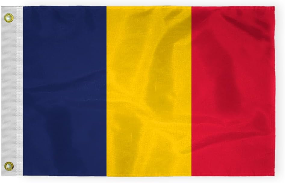AGAS Chad 12x18 inch Mini Chad Flag 200D Nylon Fabric Double Stitched ...