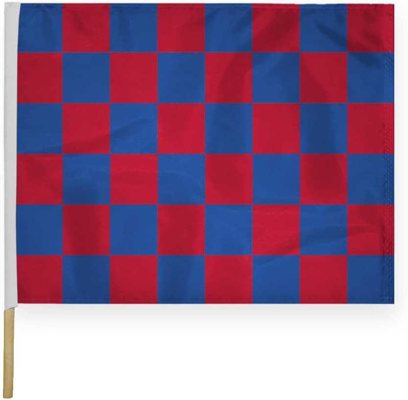 AGAS Checkered Racing Flags Red Blue Pattern - 24x30 inch - Heavy Duty ...