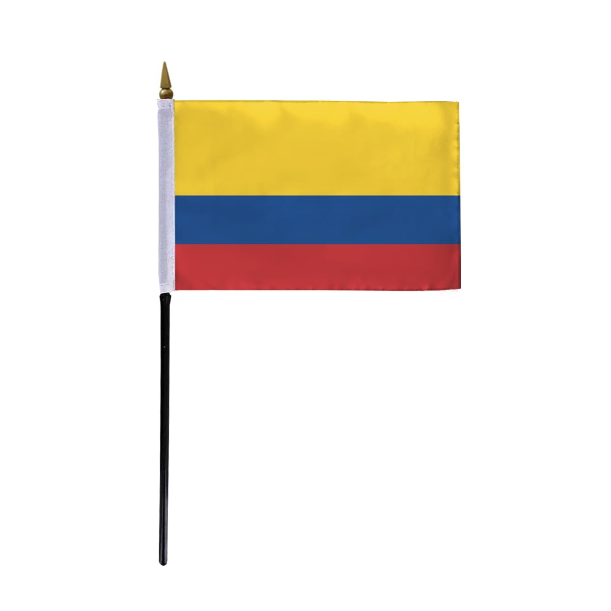 AGAS Colombia Stick Flag 4x6 inch mounted onto 11 inch Plastic Pole ...