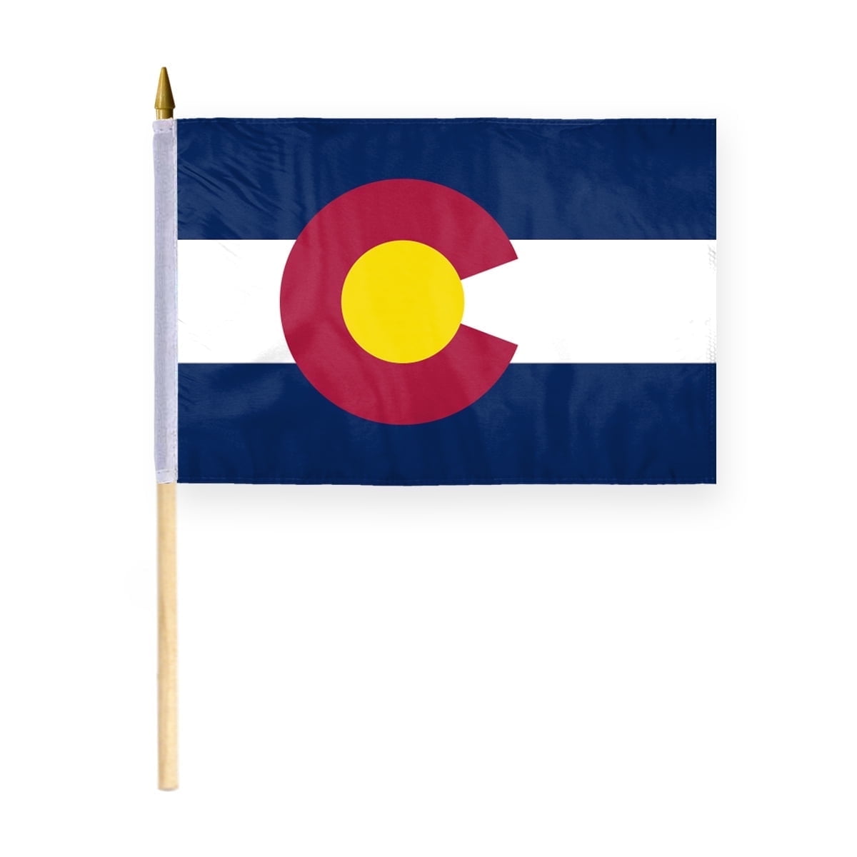 AGAS Colorado Stick Flag 12x18 Inch with 24 inch Wood Pole - Printed ...