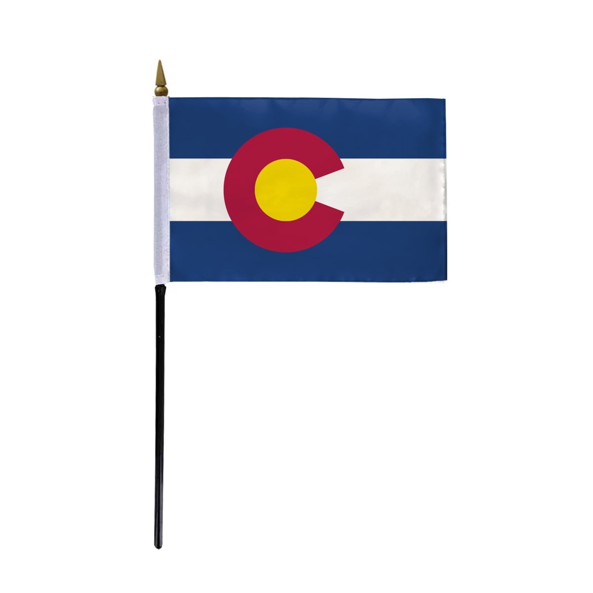 AGAS Colorado Stick Flag 4x6 Inch with 11 inch Plastic Pole - Printed ...