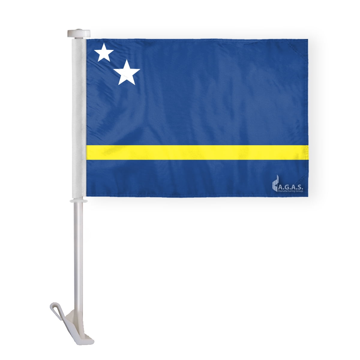 AGAS Curacaon Car Flag Premium 10.5x15 inch Printed Double Sided on ...