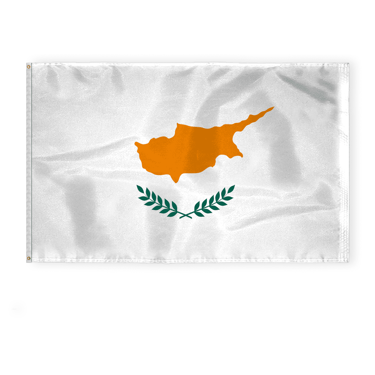 AGAS Cyprus Flag 4x6 ft 200D Nylon Fabric Double Stitched Canvas Header ...