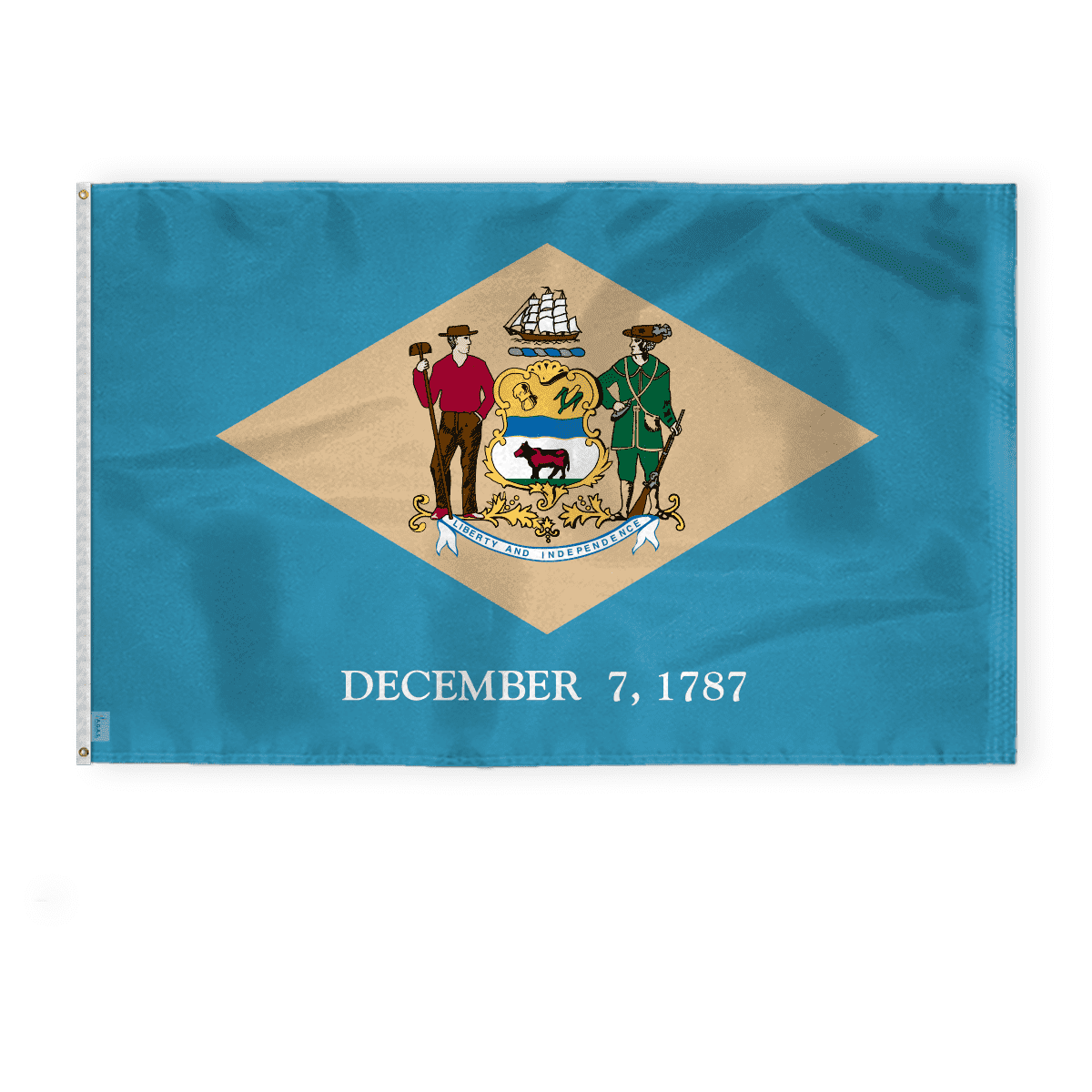AGAS Delaware State Flag 6x10 Ft - Double Sided Reverse Print On Back ...