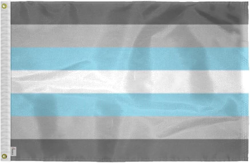 AGAS Demiboy Pride Flag 2x3 Ft - Double Sided Printed 200D Nylon ...