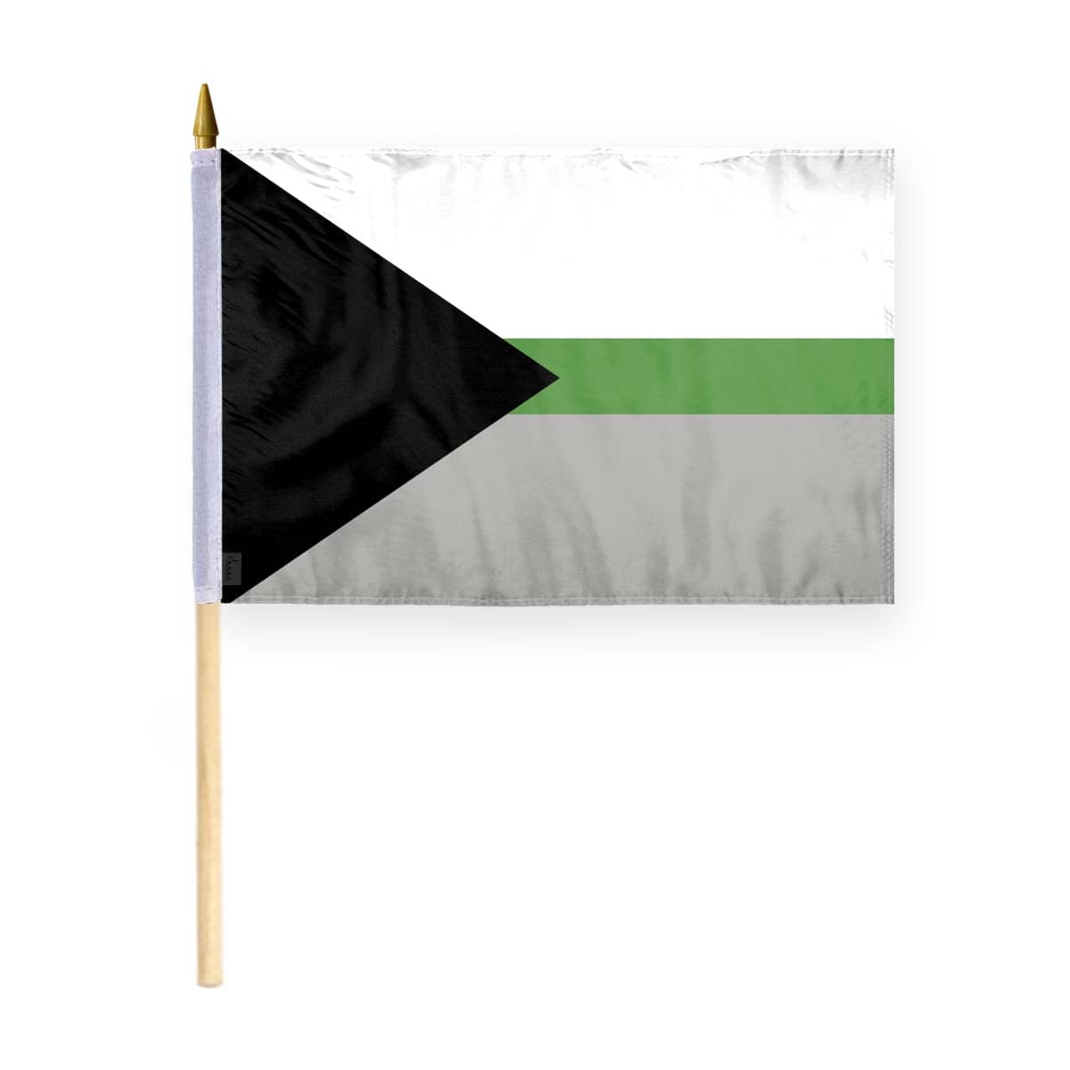 AGAS Demiromantic Pride Stick Flag 12x18 inch Flag on a 24 inch Wooden ...