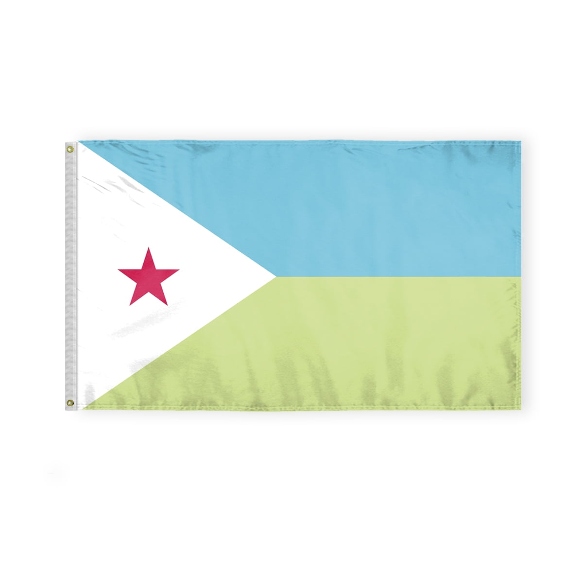AGAS Djibouti Flag 3x5 ft Double Stitched Hem 100% Polyester Metal ...