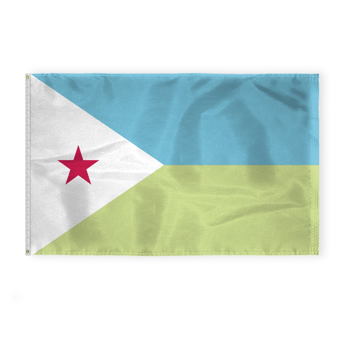 AGAS Djibouti Flag 5x8 ft 200D Nylon 6 Needle Lock Stitched Fly Hem ...