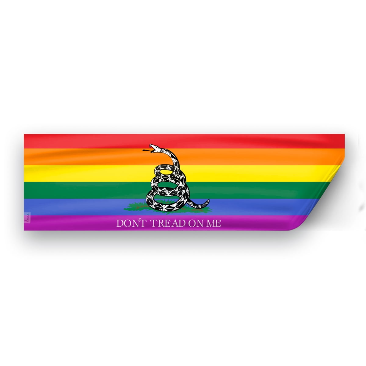 Agas Dont Tread On Me Pride Flag 3x10 Inch Static Window Cling Vinyl