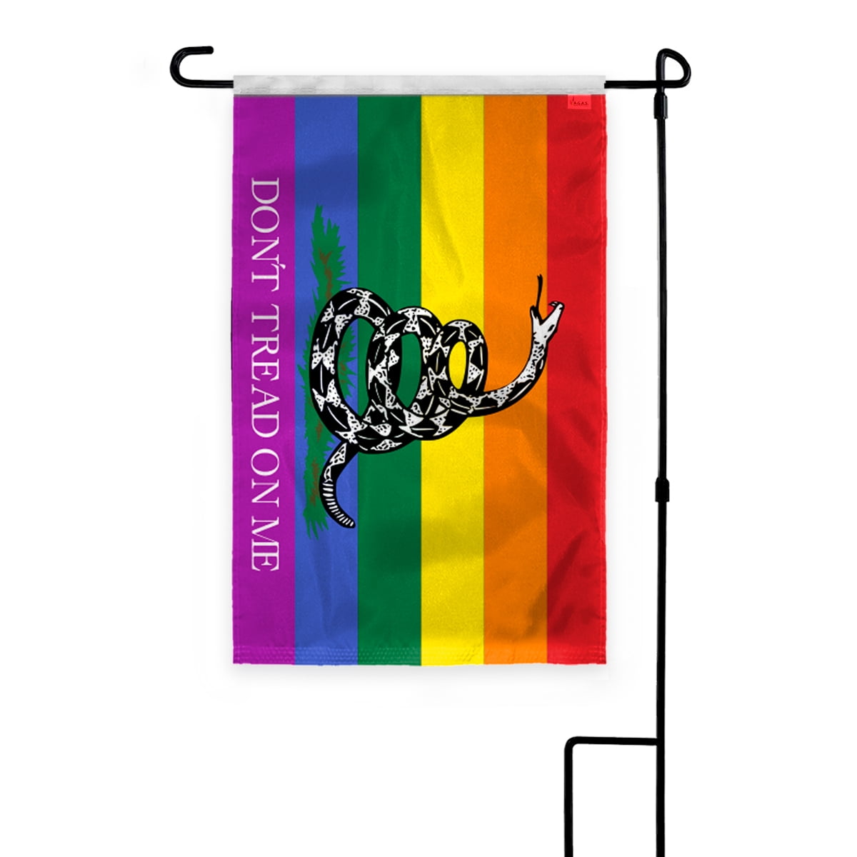 Agas Dont Tread On Me Pride Garden Flag 12x18 Inch Printed On Outdoor