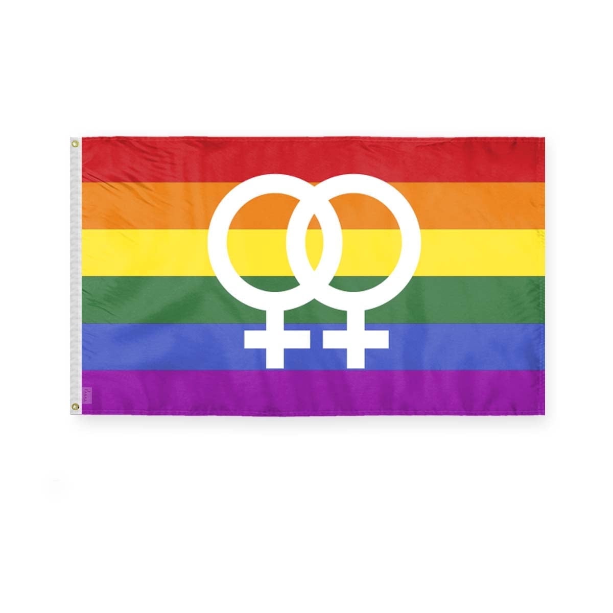 AGAS Double Female Flag 3x5 Ft - Polyester - Plated Grommets - Double ...