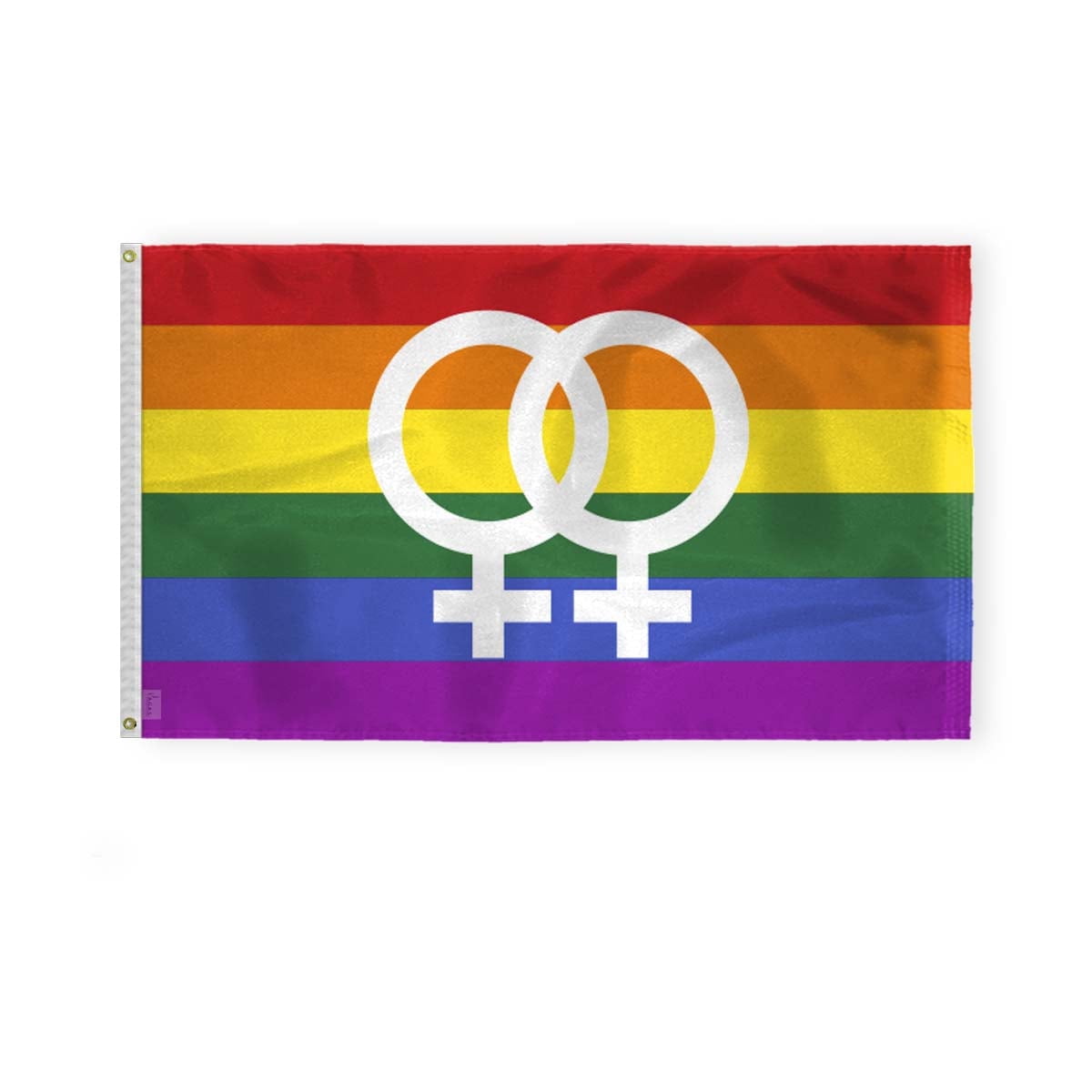 AGAS Double Female Flag 3x5 Ft - Printed 200D Nylon - Brass Grommets ...