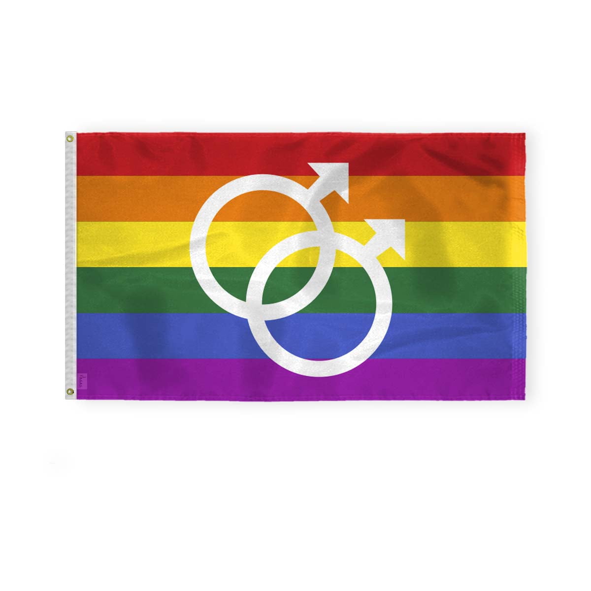 AGAS Double Male Flag 3x5 Ft - Printed 200D Nylon - Brass Grommets ...