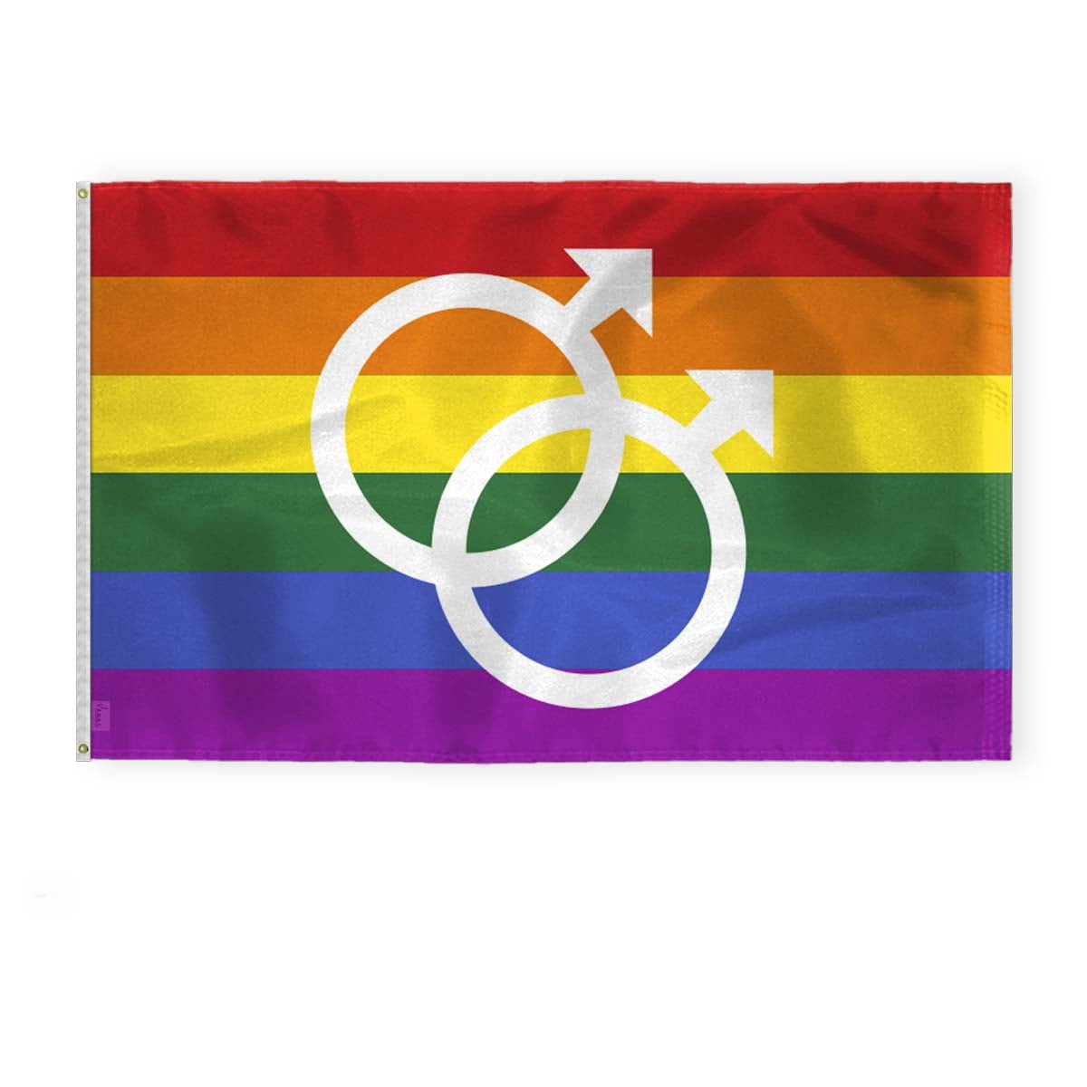 AGAS Double Male Flag 5x8 Ft - Printed 200D Nylon - Brass Grommets ...