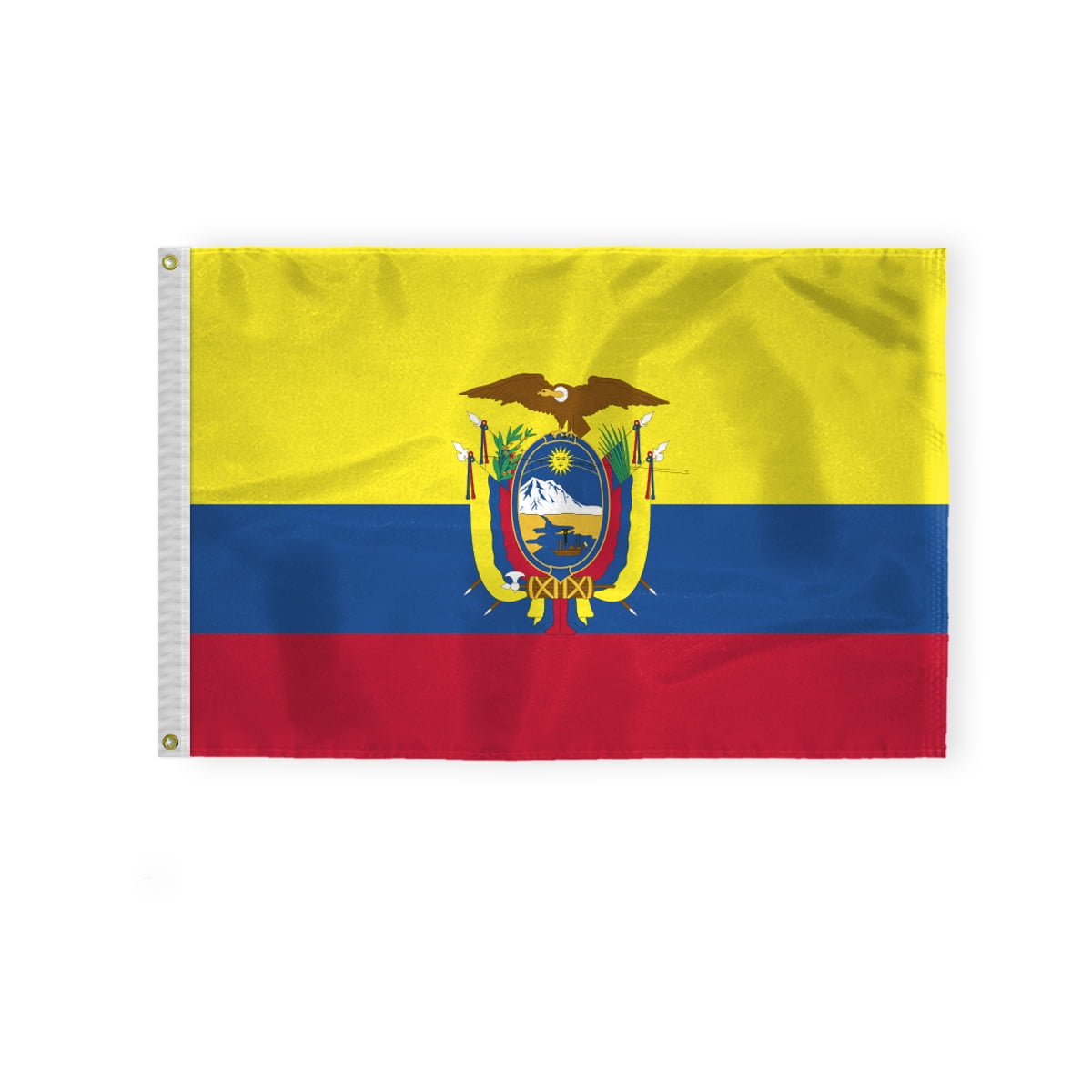 AGAS Ecuador Flag - 2x3 ft - 200D Nylon - Stitched Edges - Canvas ...