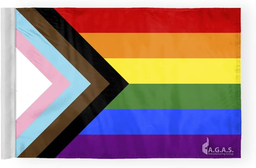 AGAS Flags 6" x 9" Progressive Motorcycle Flag - Wrap Knitted Polyester ...