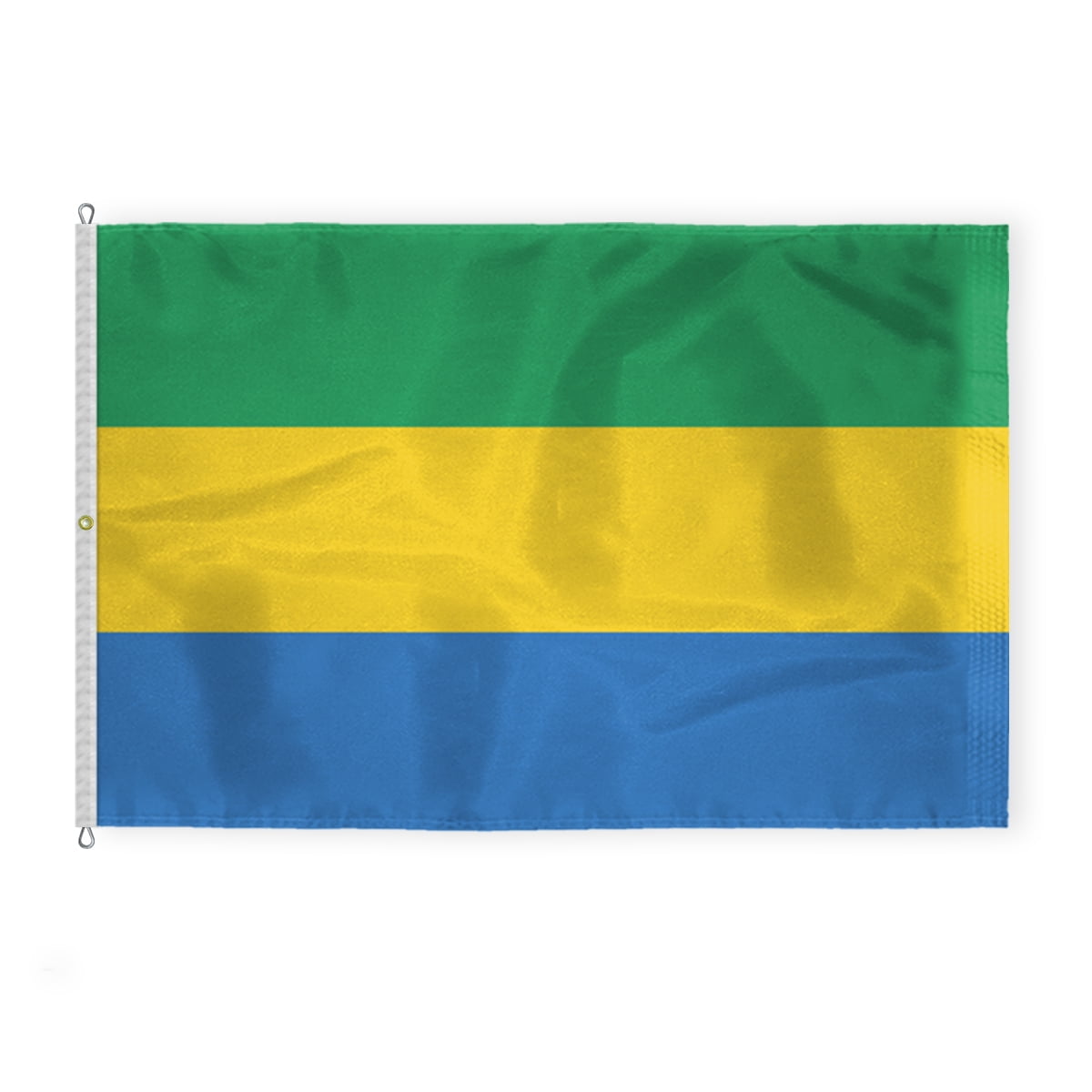 AGAS Gabon Flag 8x12 ft - Outdoor 200D Nylon - 6 Needle Lock Stitched ...