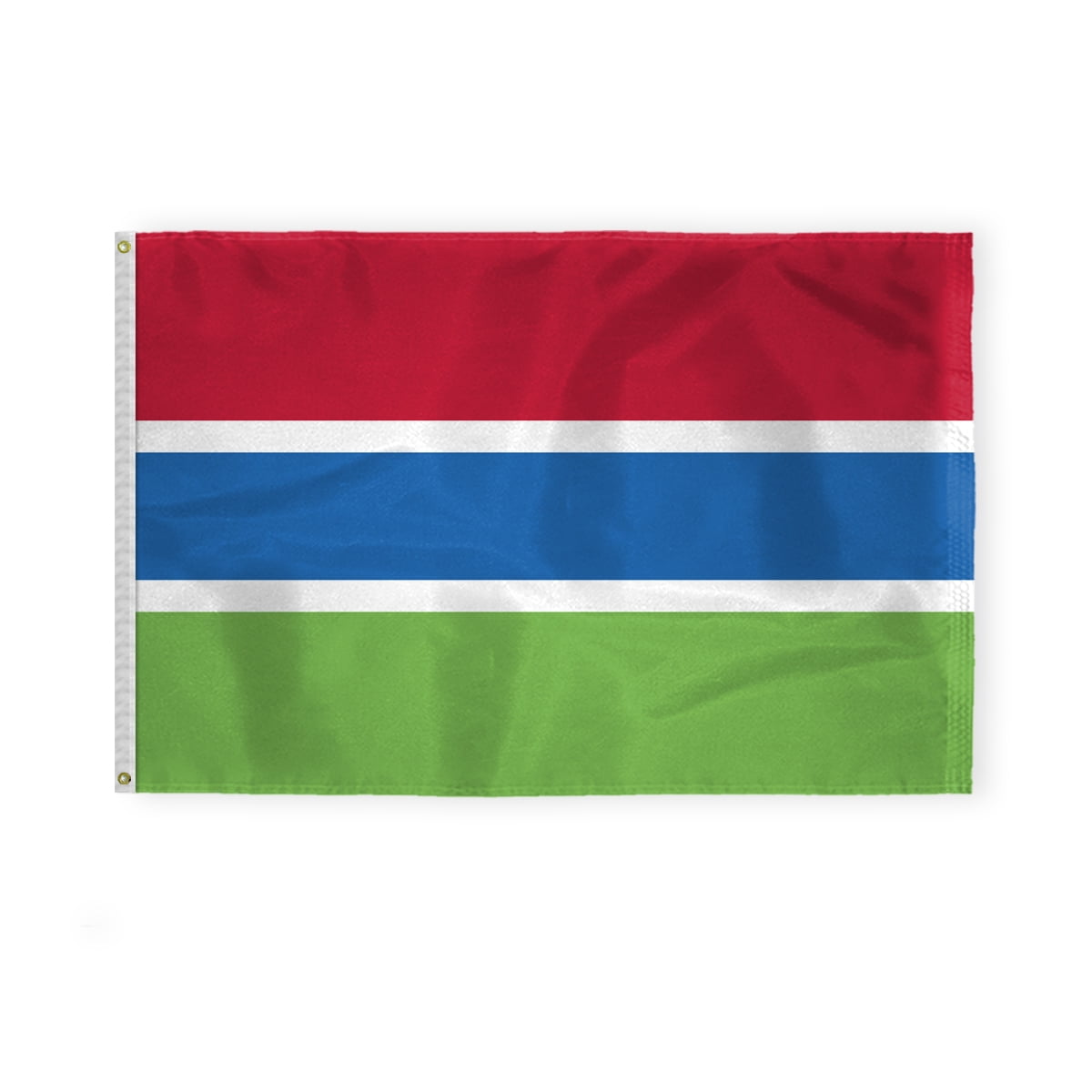 AGAS Gambia Flag 4x6 ft 200D Nylon 4 Needle Lock Stitched Fly Hem Rust ...