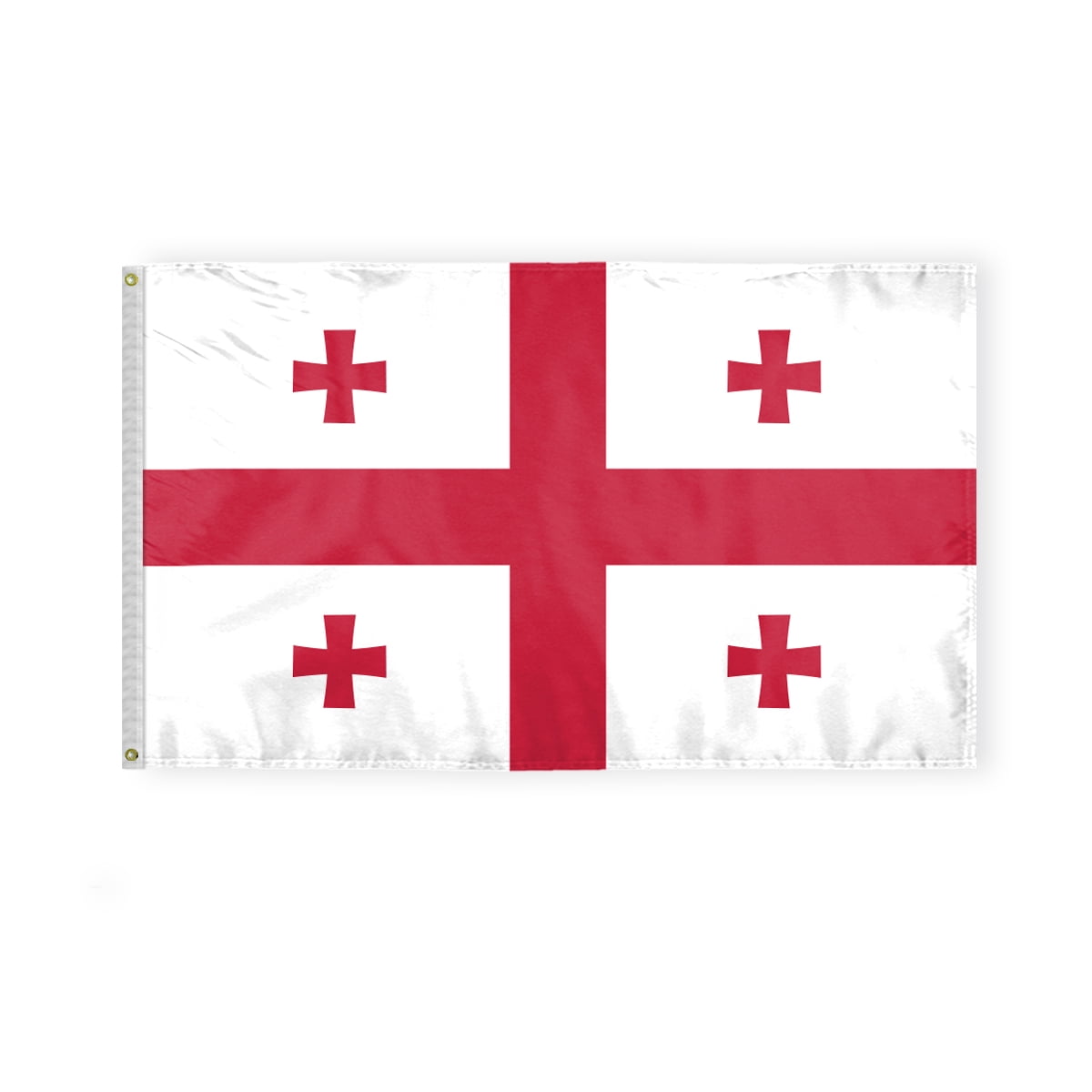 AGAS Georgia Flag 3x5 ft Double Stitched Hem 100% Polyester Metal ...