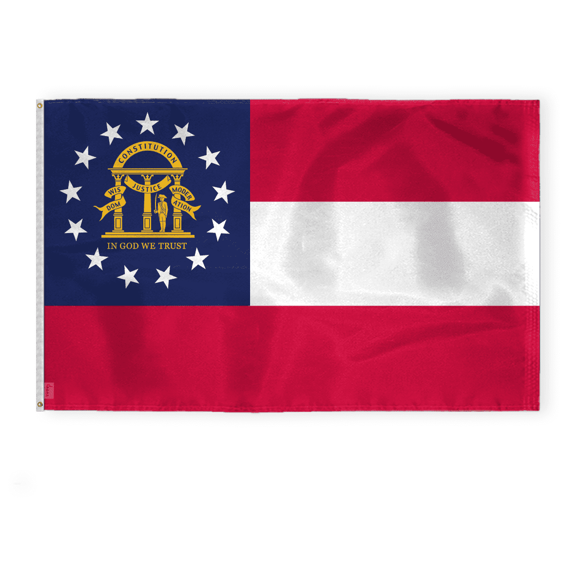 AGAS Georgia State Flag 4x6 Ft - Double Sided Reverse Print On Back ...