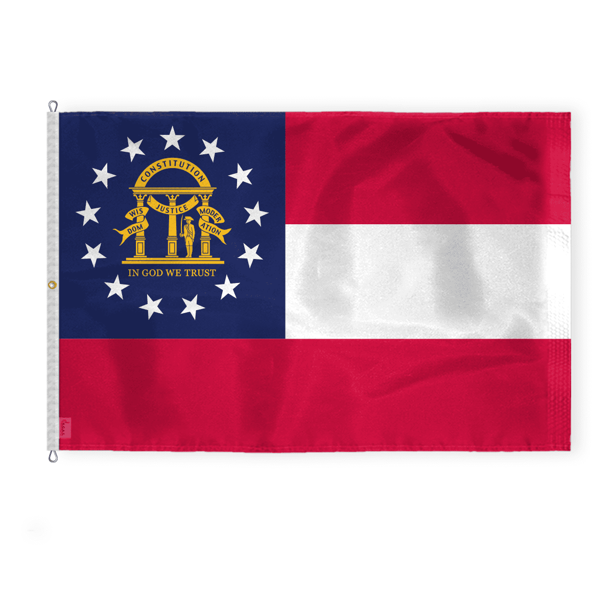 AGAS Georgia State Flag 8x12 Ft - Double Sided Reverse Print On Back ...