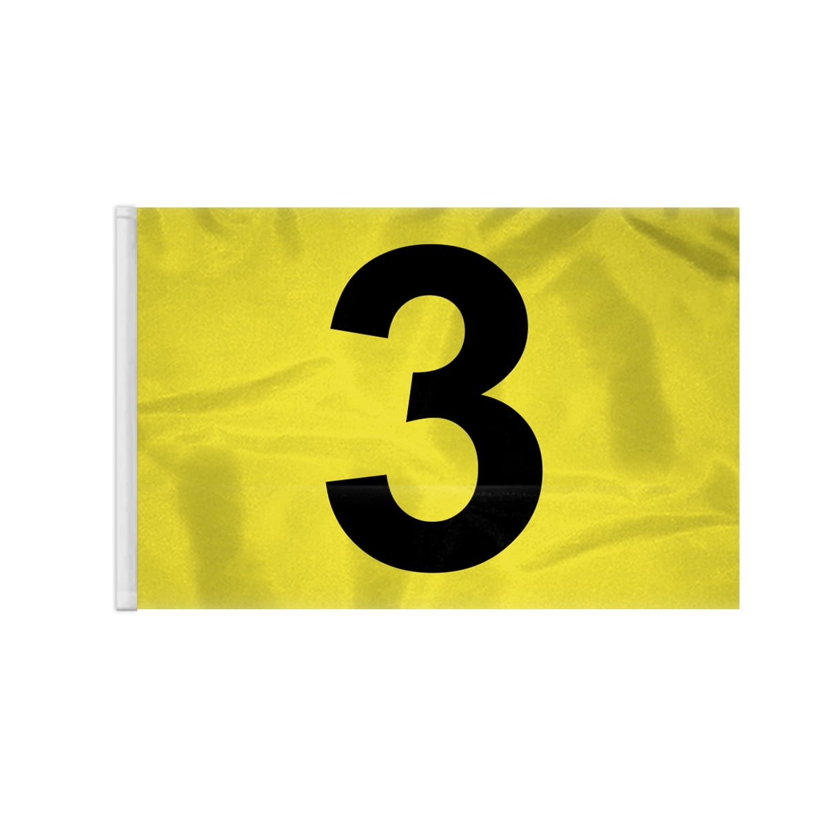 AGAS Golf Flags - 14x20 inch, Course No. 3. Yellow flags with black ...