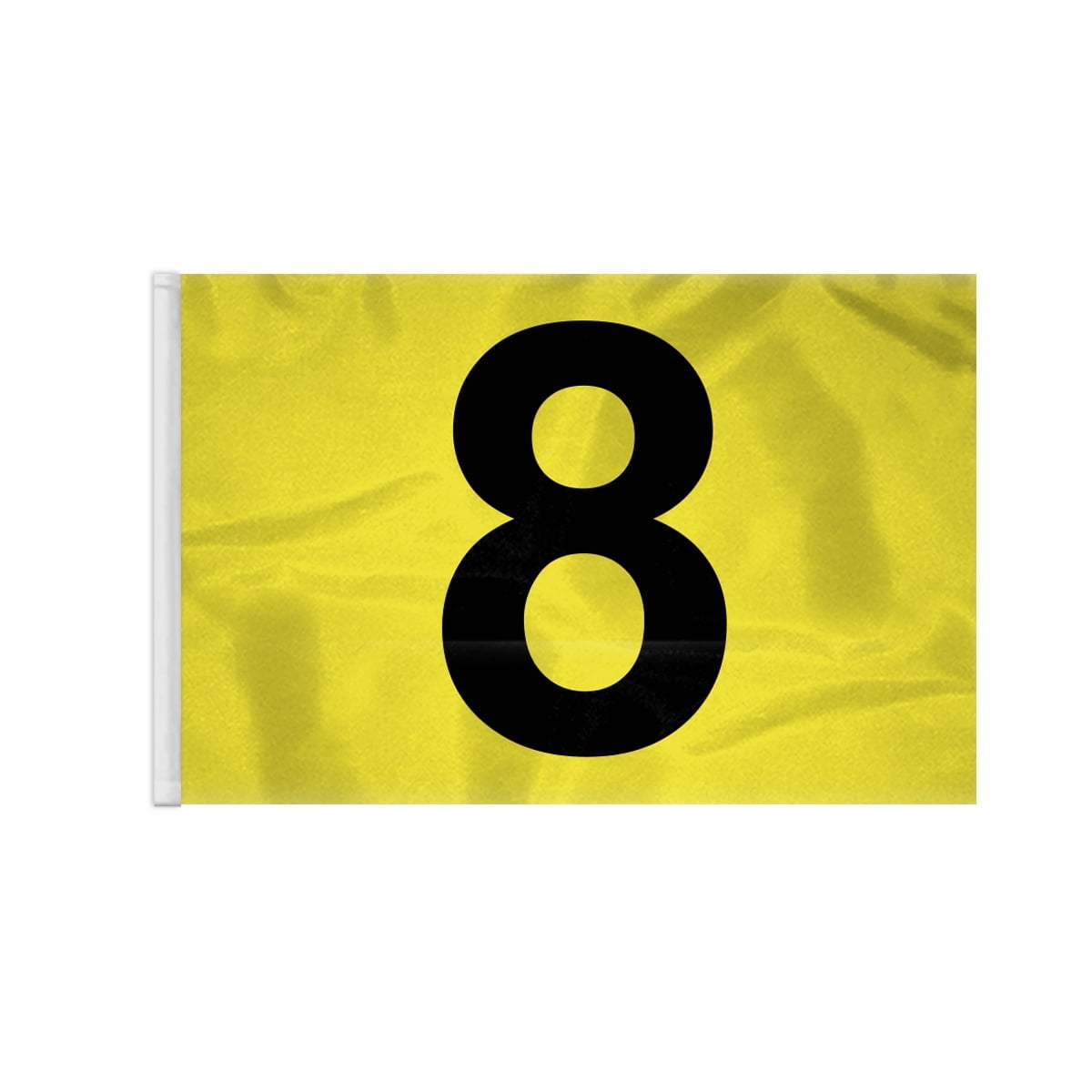 AGAS Golf Flags-14x20 inch, Course No. 8. Yellow flags with black ...