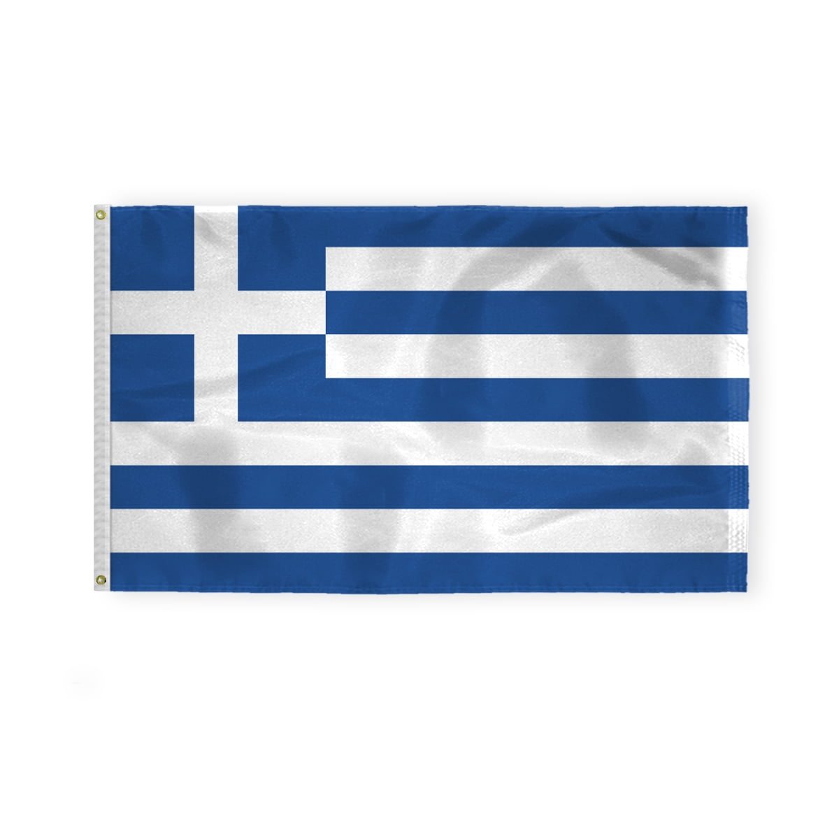 AGAS Greece Flag 3x5 ft 200D Nylon Fabric Double Stitched Canvas Header ...