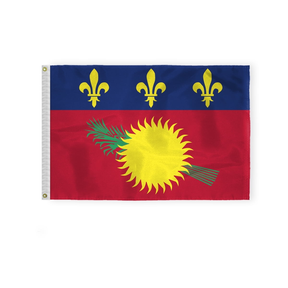AGAS Guadeloupe Flag 2x3 ft Outdoor 200D Nylon Double Stitched Hem Rust ...