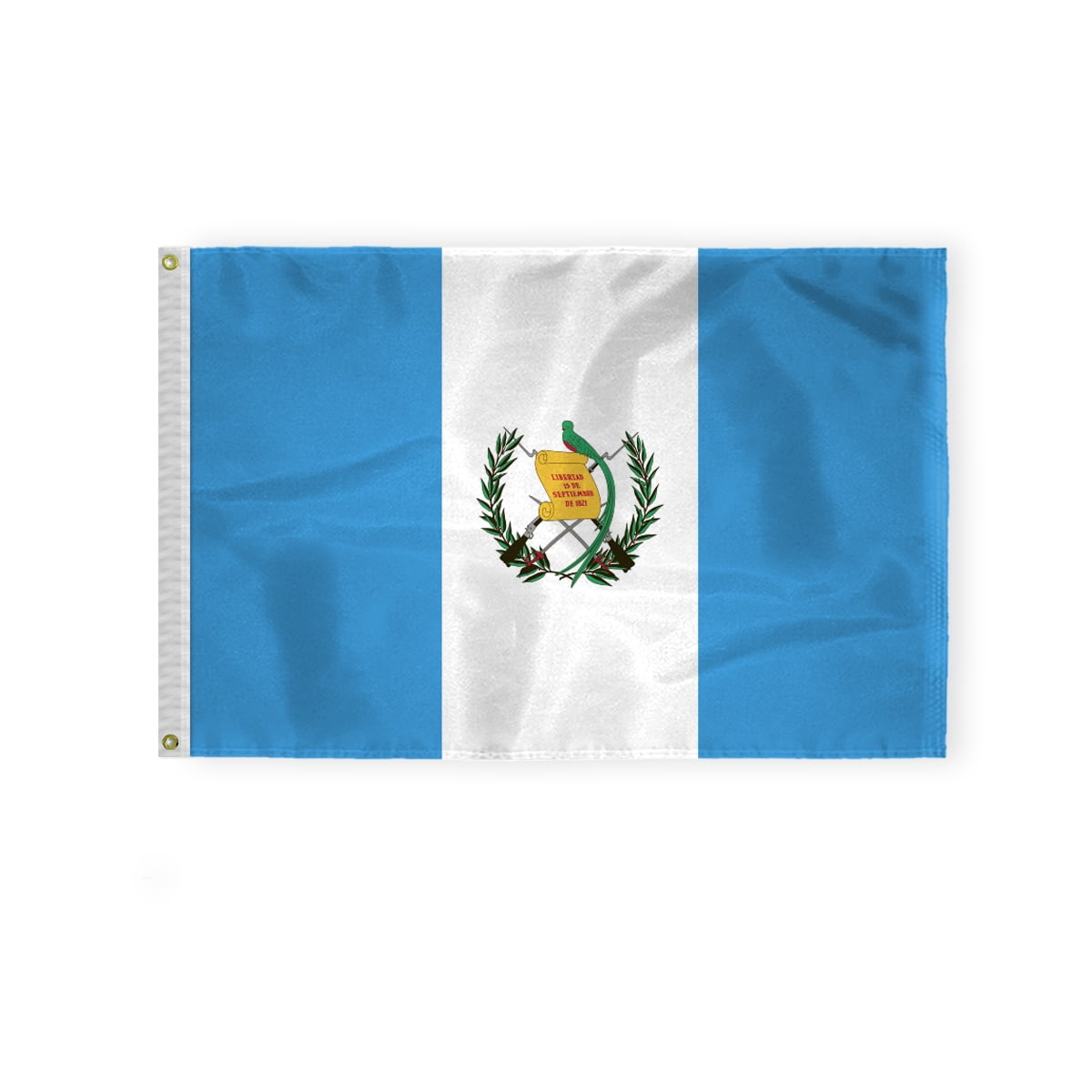 AGAS Guatemala Flag 2x3 ft Outdoor 200D Nylon Double Stitched Hem Rust ...