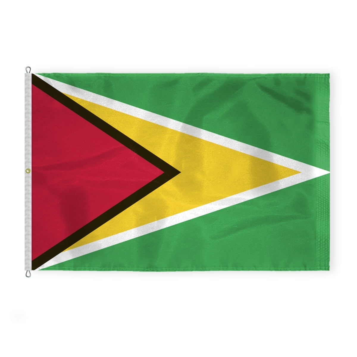 AGAS Guyana Flag 8x12 ft - Outdoor 200D Nylon - 6 Needle Lock Stitched ...