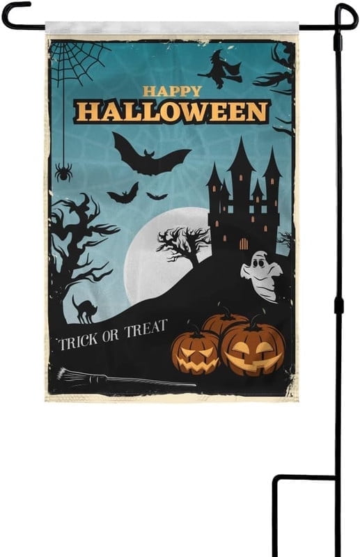AGAS Halloween Haunted House Garden Flag 12x18 Inch Double Sided ...