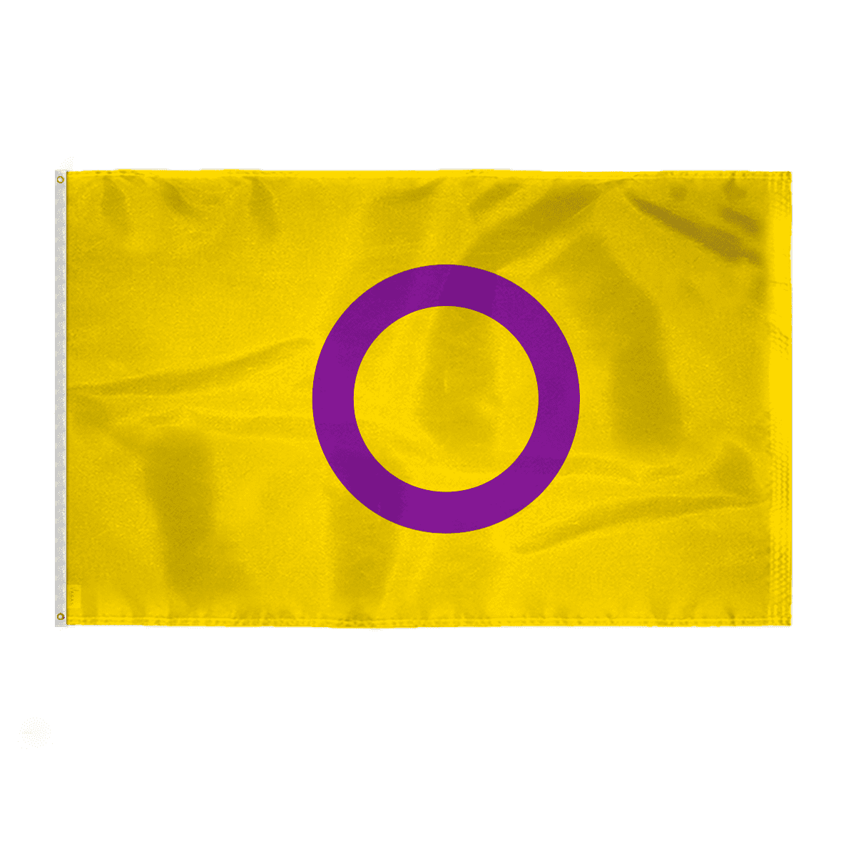 Agas Intersex Pride Flag 4x6 Ft Printed 200d Nylon Brass Grommets