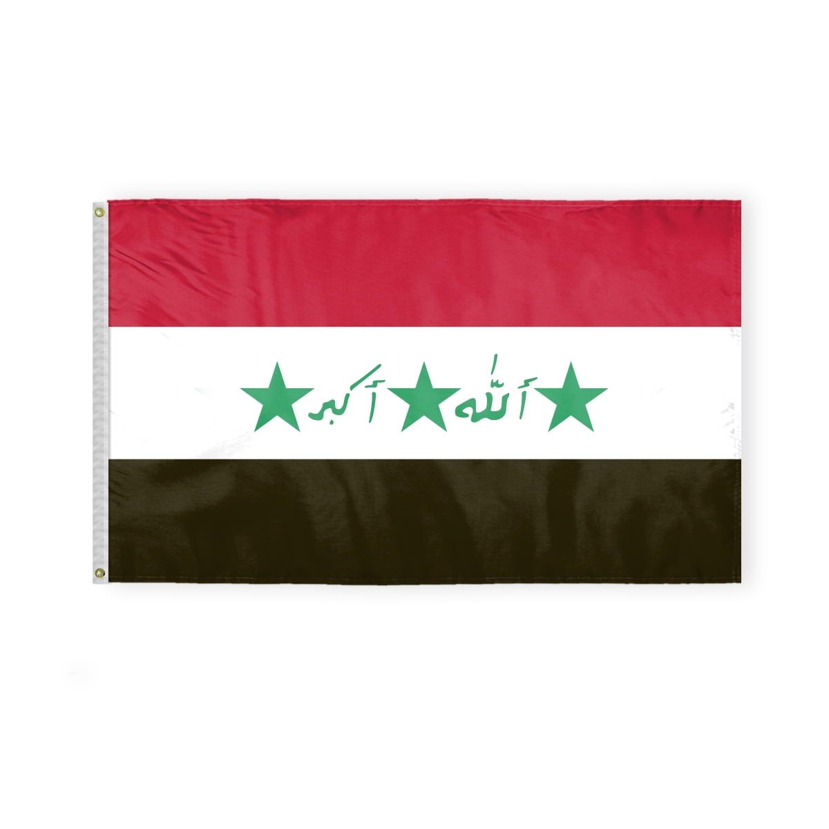 AGAS Iraq Old Flag 3x5 ft Double Stitched Hem 100% Polyester Metal Grommets Indoor Old Iraqi ...