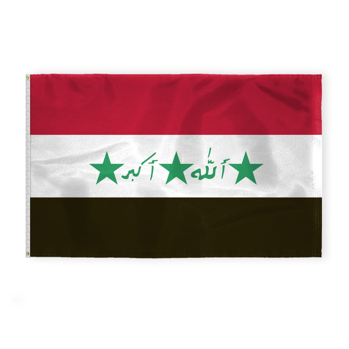 AGAS Iraq Old Flag 5x8 ft 200D Nylon 6 Needle Lock Stitched Fly Hem ...