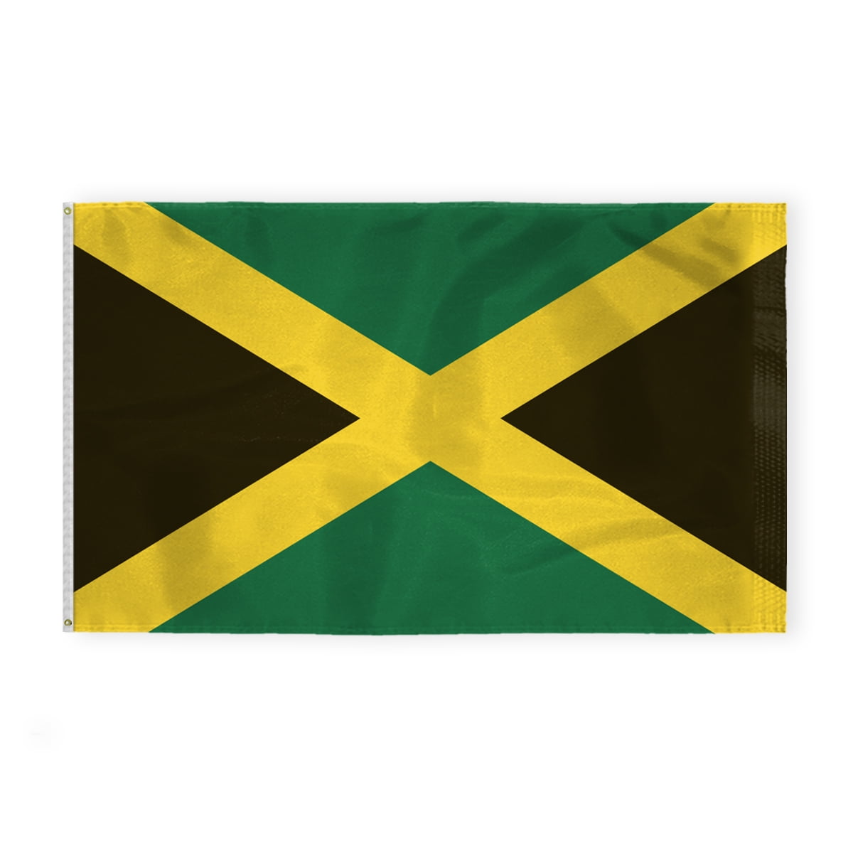 AGAS Jamaica Flag 6x10 ft - 200D Nylon - Stitched Edges - Canvas Header ...