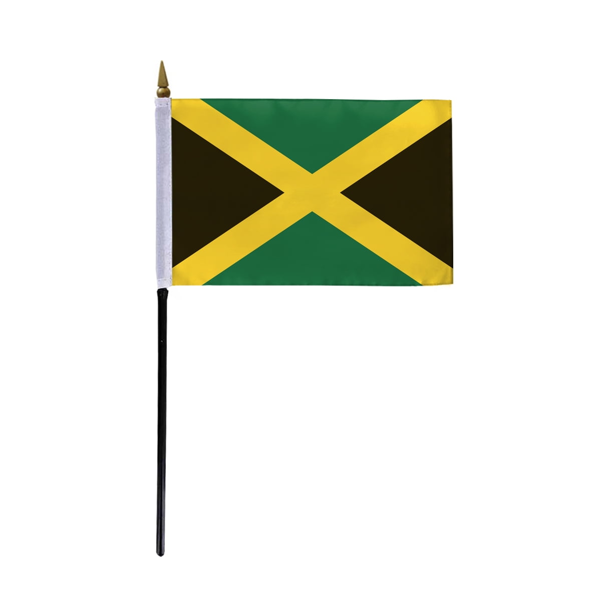 AGAS Jamaica Stick Flag 4x6 inch mounted onto 11 inch Plastic Pole ...