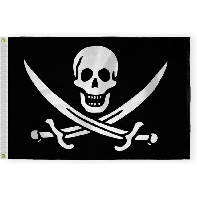 AGAS John Jack Rackham Calico Jack Pirate Cross Swords Skull Flag 3X5 ...