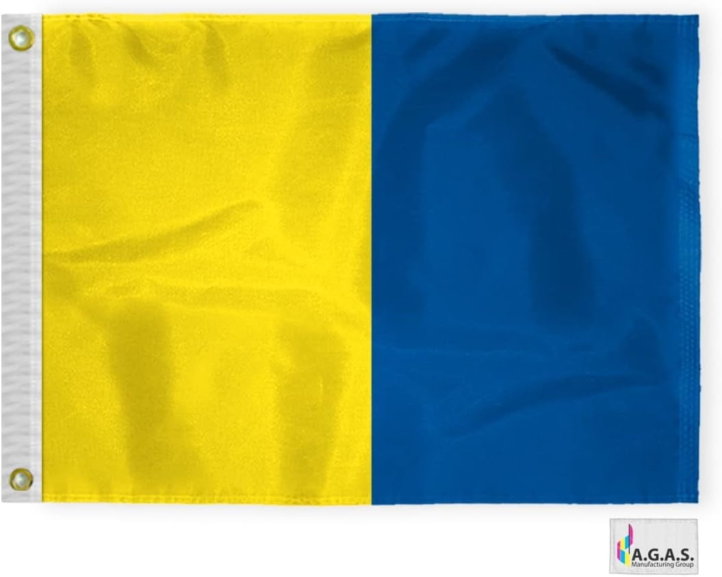 AGAS Kilo Code K Marine Signal Flag - Printed 200D Nylon - Canvas ...