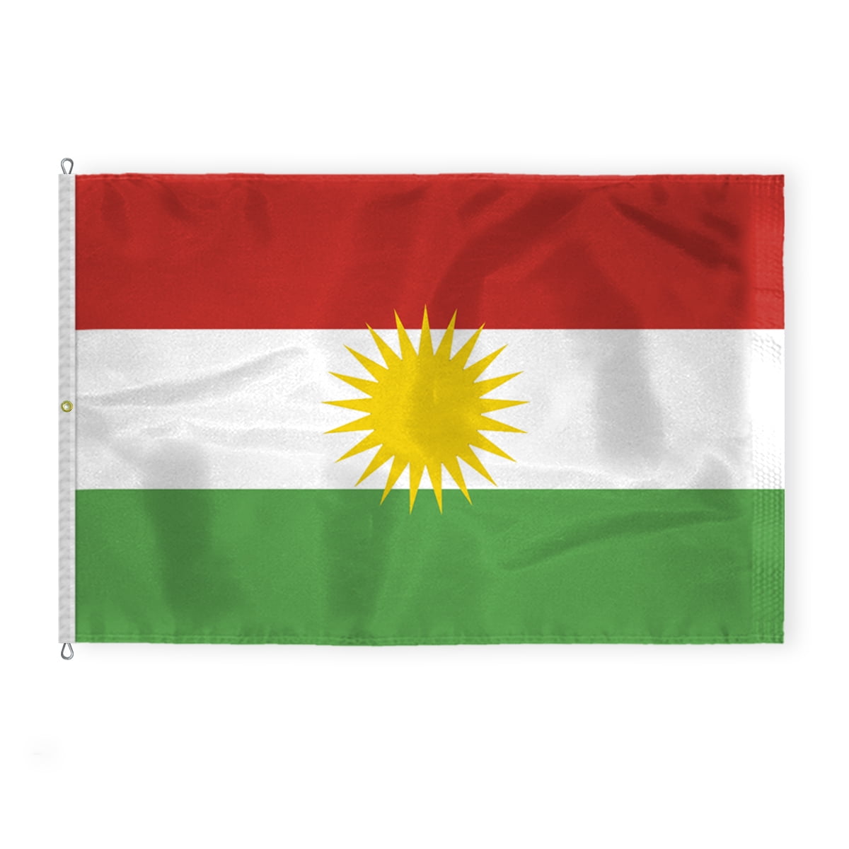 AGAS Kurdistan Flag 8x12 ft - Outdoor 200D Nylon - 6 Needle Lock ...