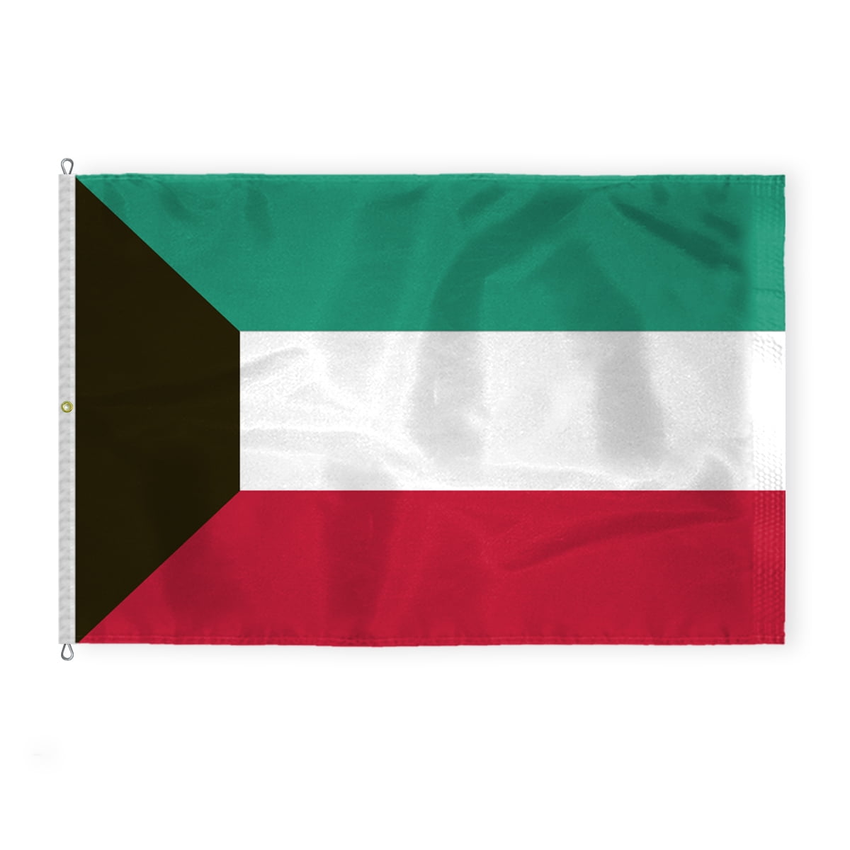 AGAS Kuwait Flag 8x12 ft - Outdoor 200D Nylon - 6 Needle Lock Stitched ...