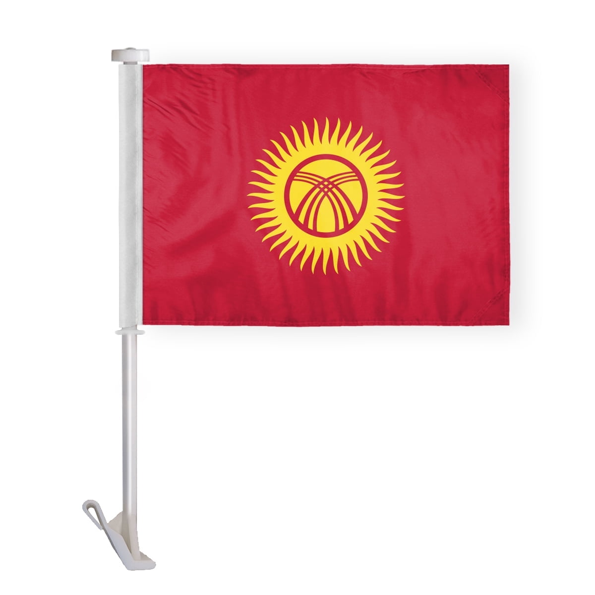 AGAS Kyrgyzstan Car Flag Premium 10.5x15 inch Printed Double Sided on ...