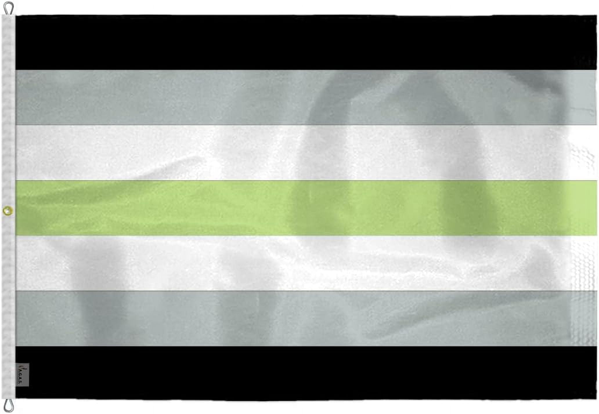 AGAS Large Agender Pride Flag 8x12 Ft - Double Sided Printed 200D Nylon ...