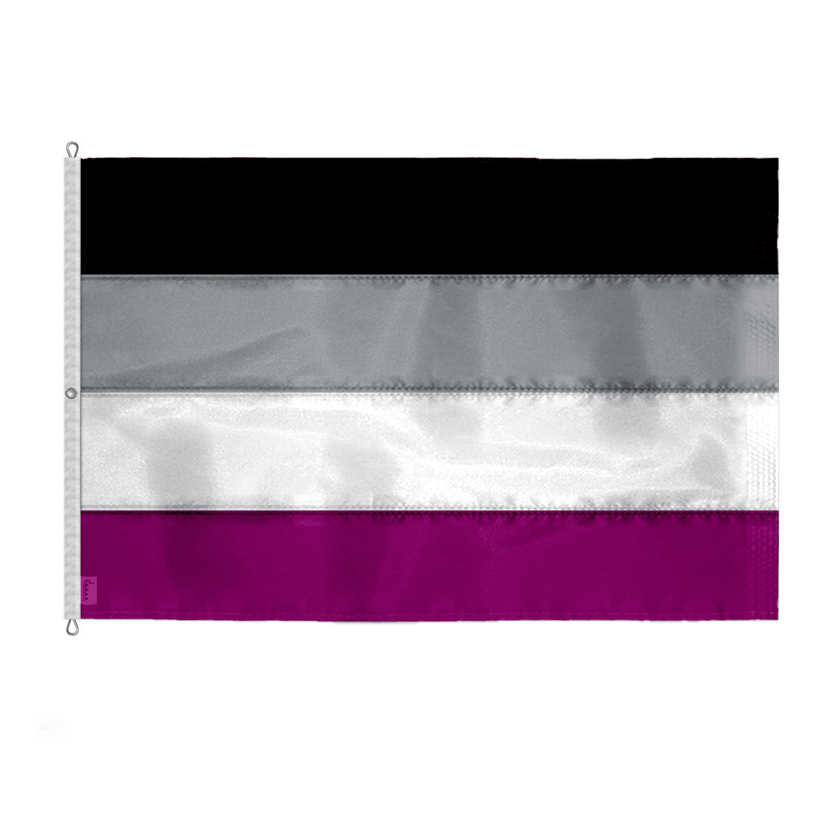 AGAS Large Asexual Embroidered Pride Flag 8x12 Ft - Sewn 200D Nylon ...