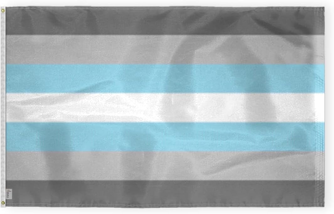 AGAS Large Demiboy Pride Flag 6x10 Ft - Double Sided Printed 200D Nylon ...