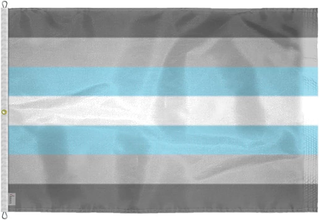 AGAS Large Demiboy Pride Flag 8x12 Ft - Double Sided Printed 200D Nylon ...
