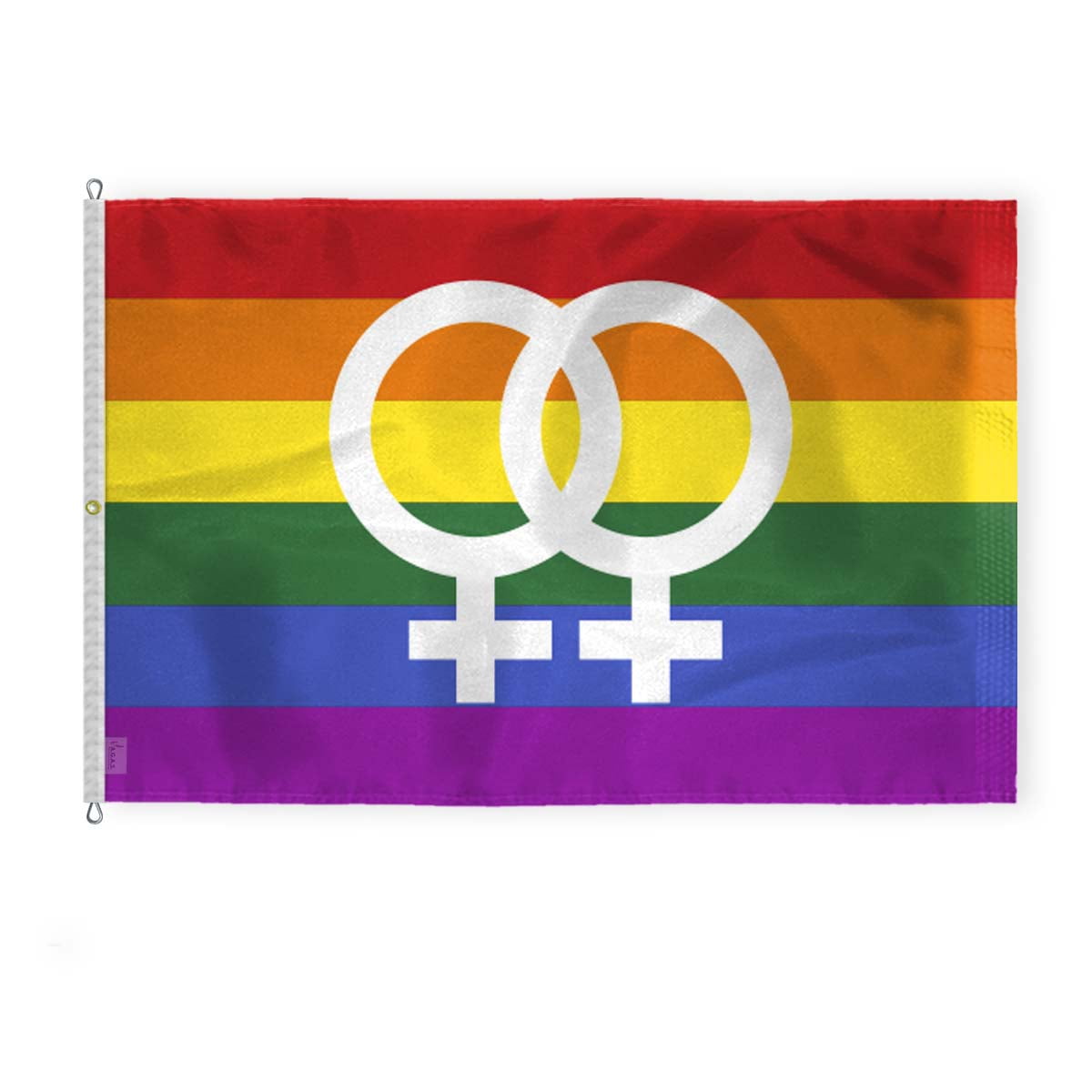 AGAS Large Double Female Flag 10x15 Ft - Printed 200D Nylon - Rope ...