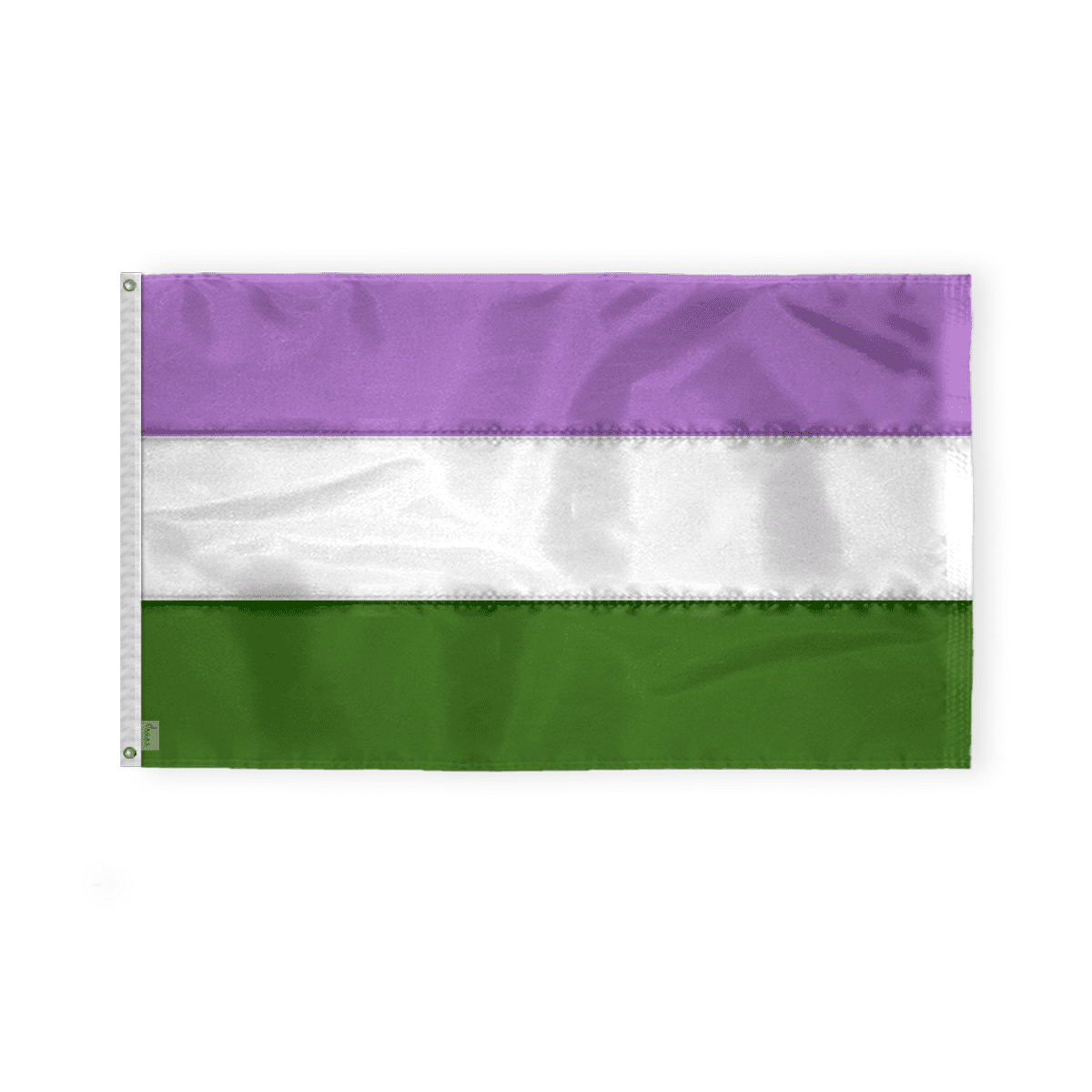 AGAS Large Genderqueer Pride Flag: 6x10 Ft, Sewn 200D Nylon. Vibrant ...