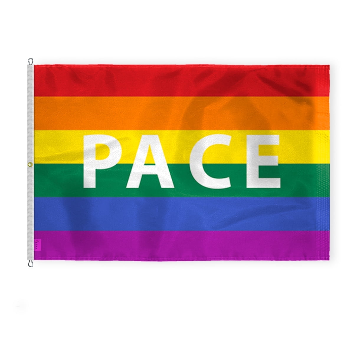 AGAS Large Rainbow Pace Letter Pride Flag 10x15 Ft - Printed 200D Nylon ...