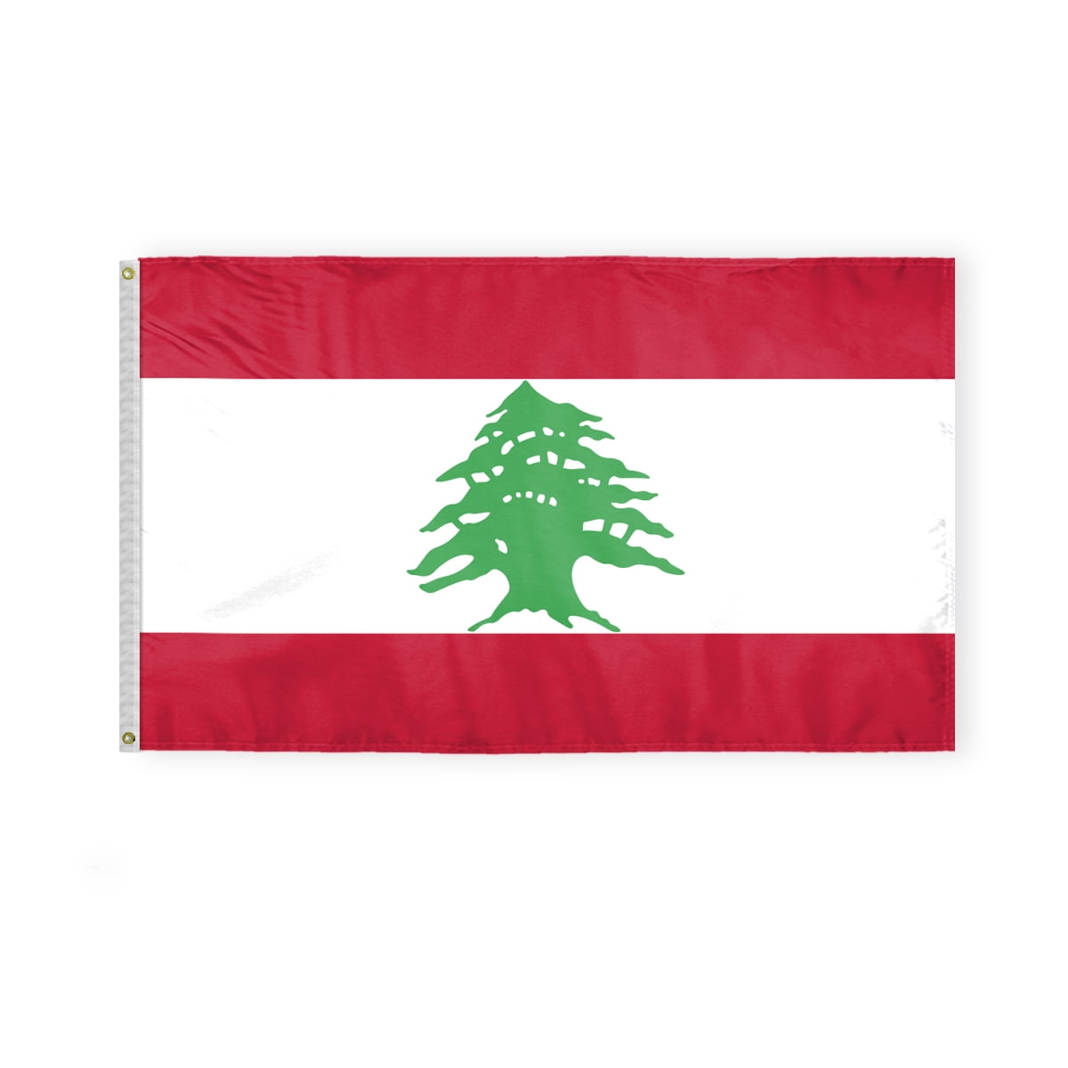 AGAS Lebanon Flag 3x5 ft Double Stitched Hem 100% Polyester Metal ...